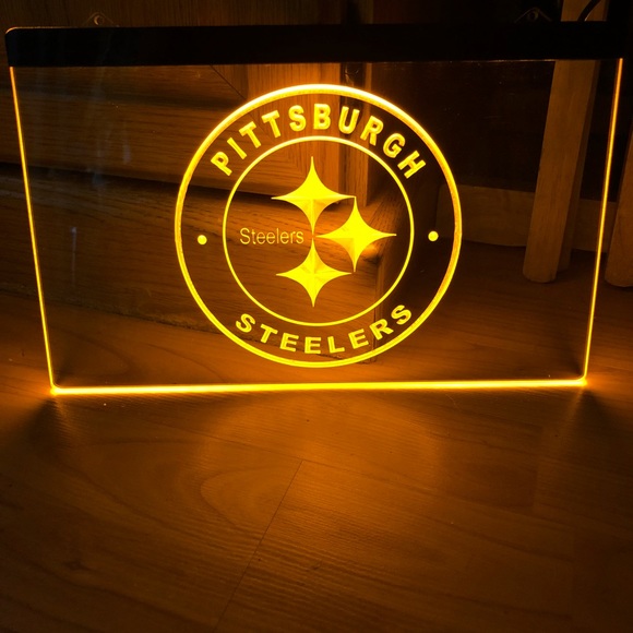 Other | Pittsburgh Steelers Led Neon Gold Light Sign 8x12 | Poshmark